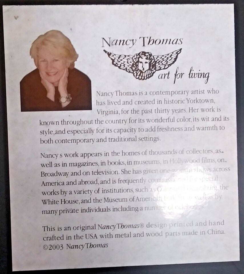 Nancy Thomas Folk Art Prints on Calendar Tiles Vintage Complete 12 ...