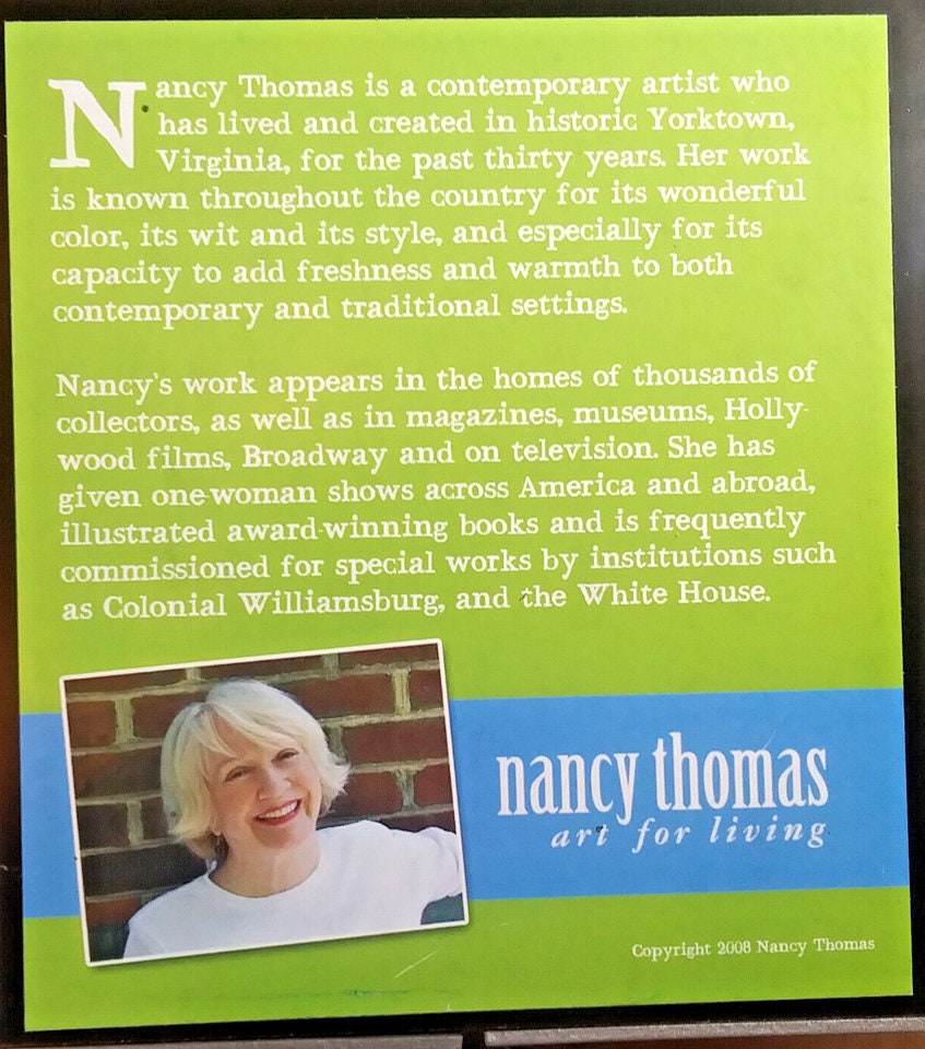 Nancy Thomas Folk Art Prints on Calendar Tiles Vintage Complete 12 ...