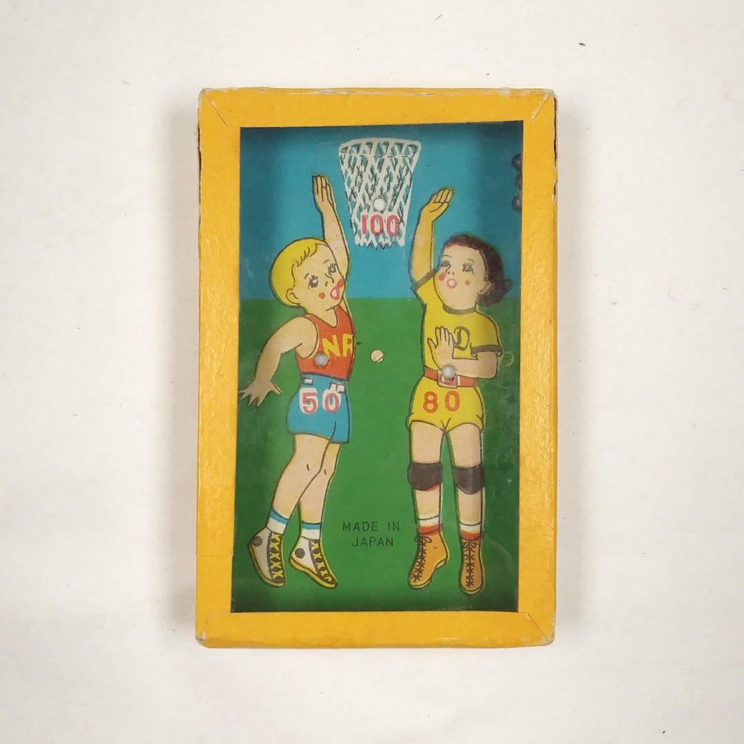 Dexterity Puzzle 1950s Basketball Theme Vintage Tilt Ball Game Made in ...