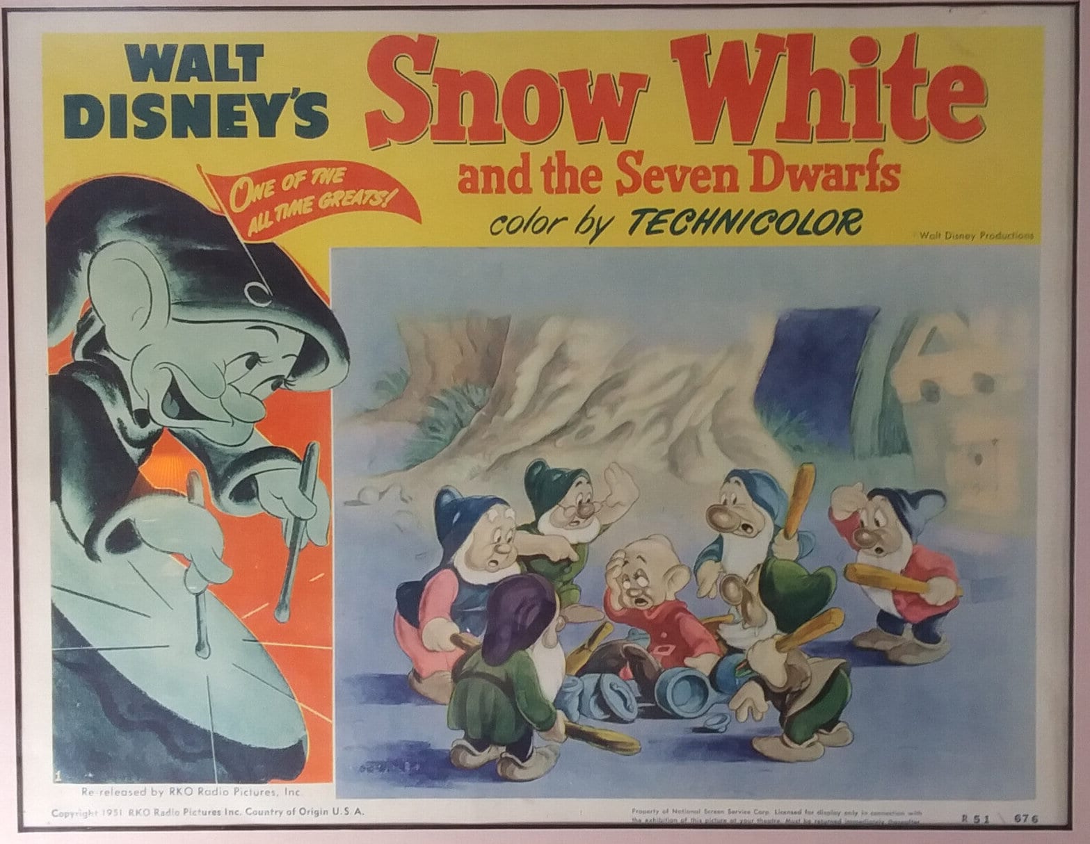 Framed Snow White Lobby Cards: 1951 RKO Reissue, Set of 4 - Etsy