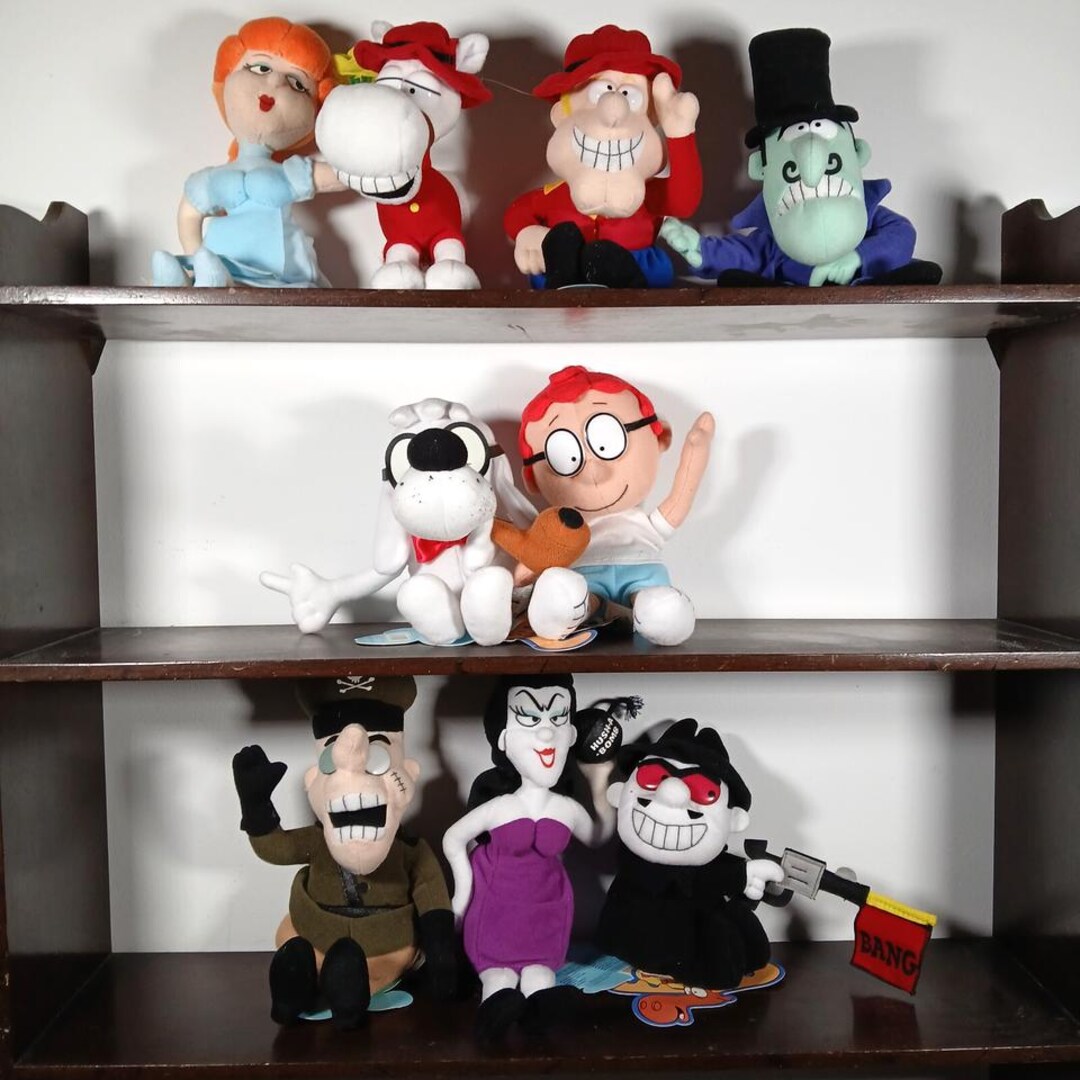 Adventures of Rocky & Bullwinkle + Friends Lot of 9 Stuffins Plush Toys ...