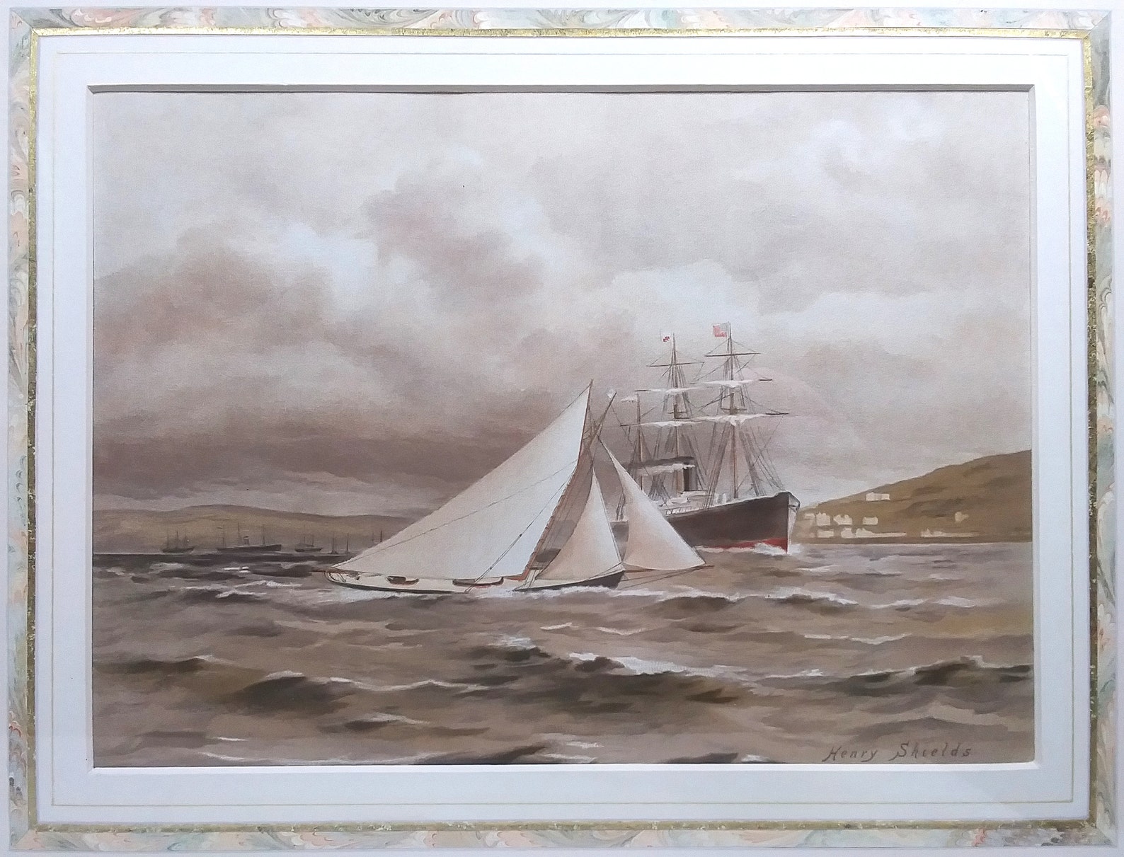Famous Clyde Yachts Book Plate XXVI "ina" by Henry Shields 1888 ...