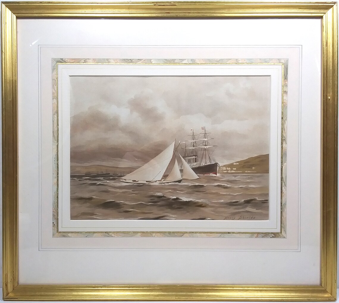 Famous Clyde Yachts Book Plate XXVI "ina" by Henry Shields 1888 ...