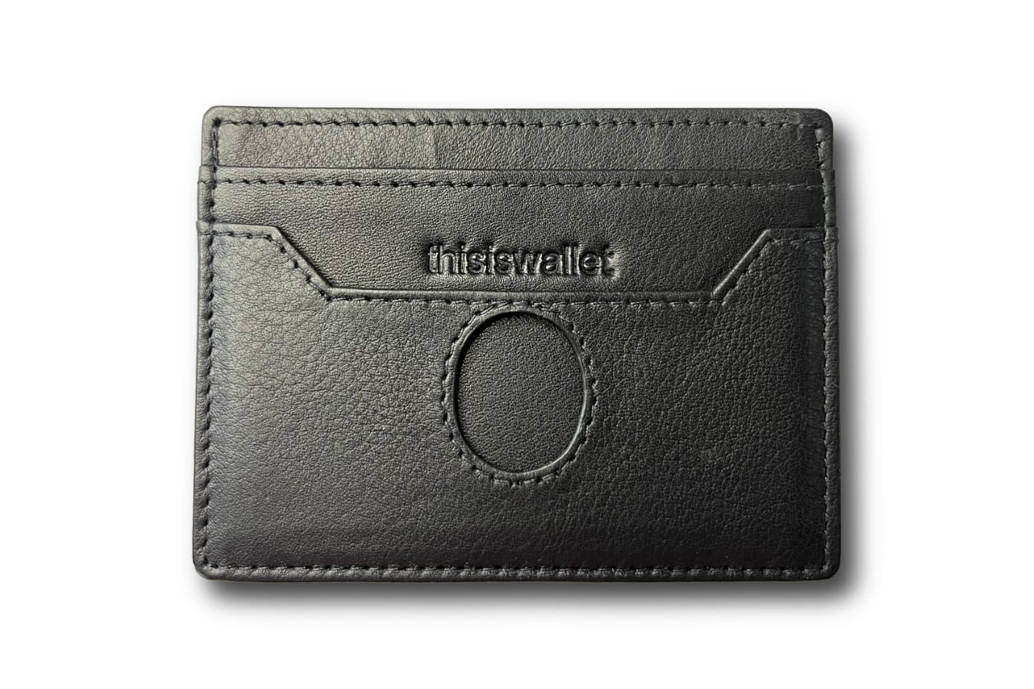 4 Card Minimalist Wallet for Men Women Genuine Leather Ultra Thin Small ...