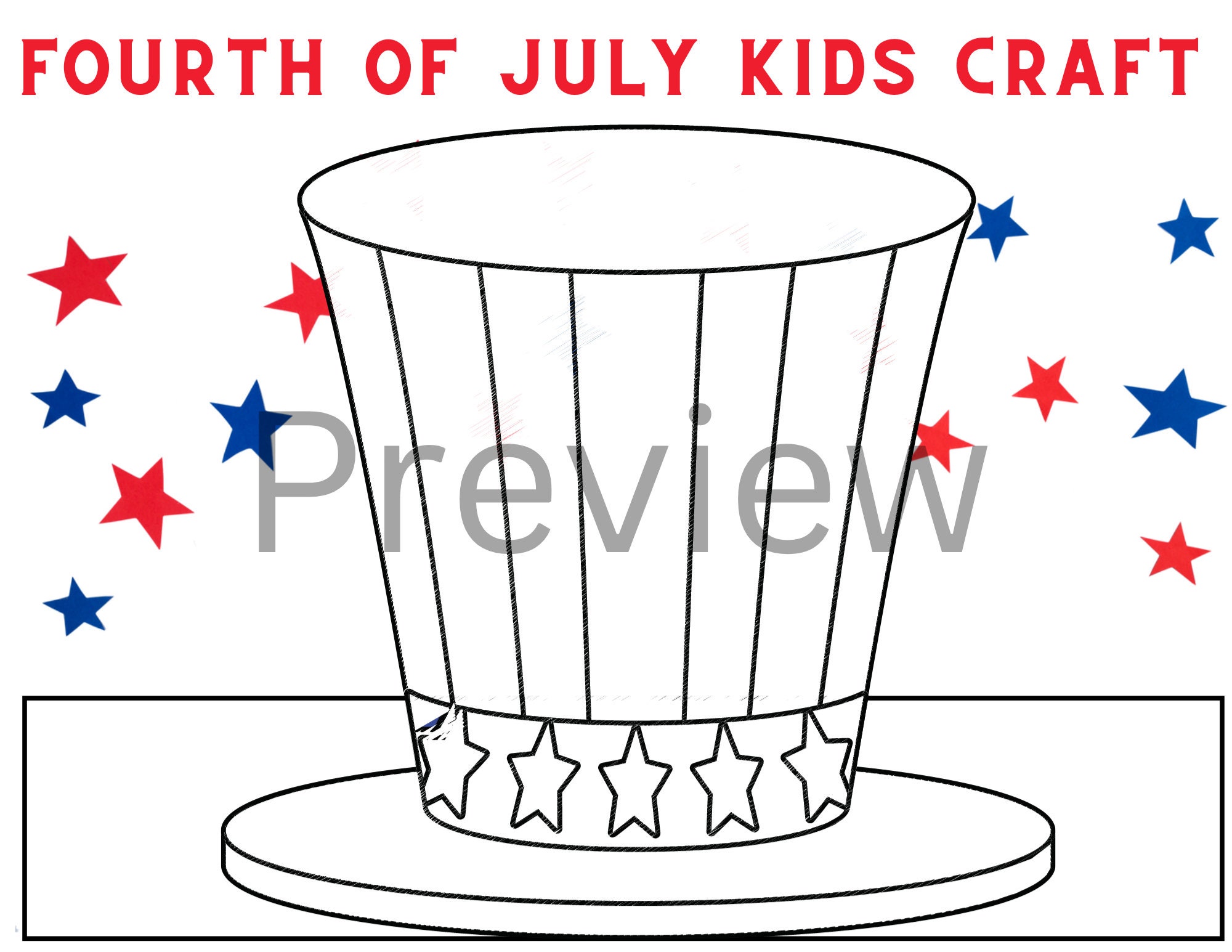 4th of July Kids Craft - Etsy