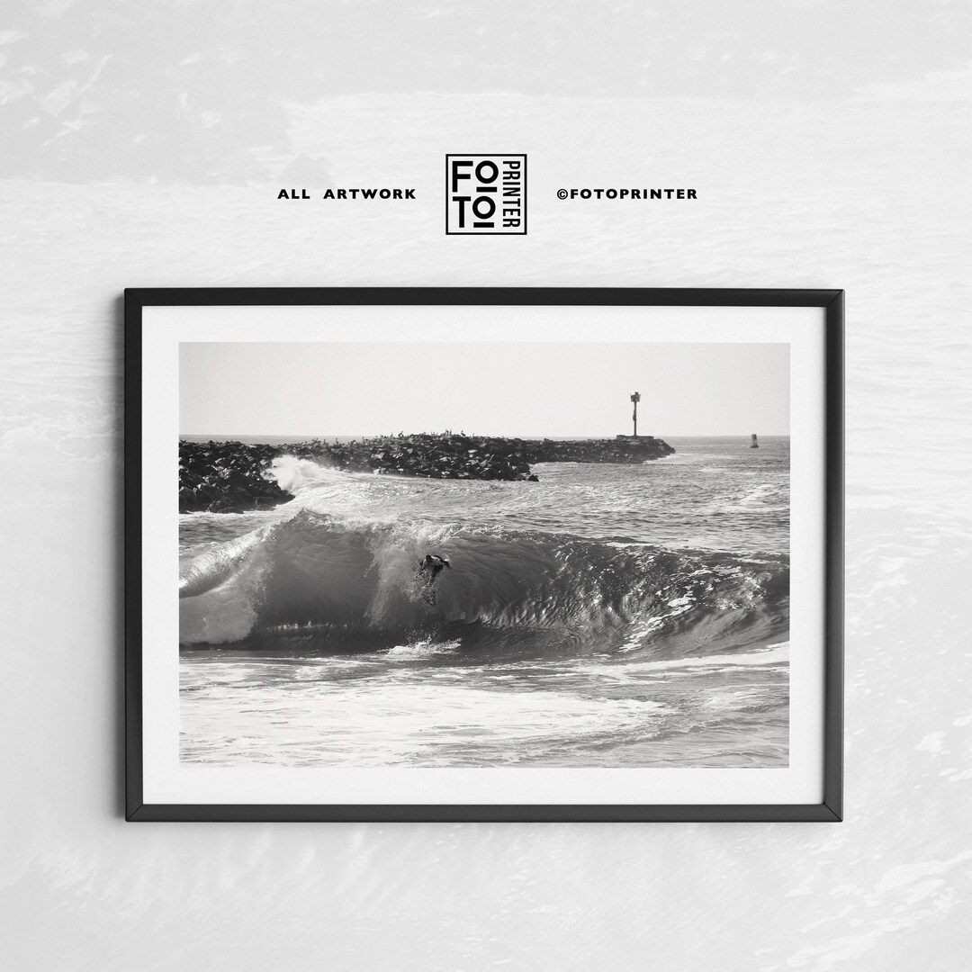 Big Wave Surfing Print! Newport Beach Print, Surf Poster, Ocean Print ...