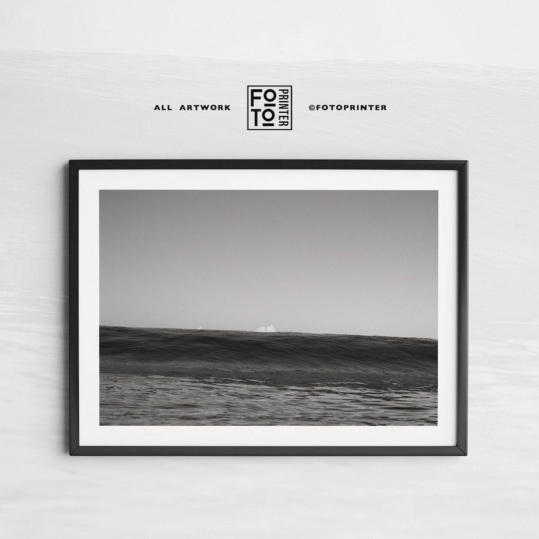 Minimalist Ocean Wave Print! Monochrome Wave Photography, Ocean Waves ...