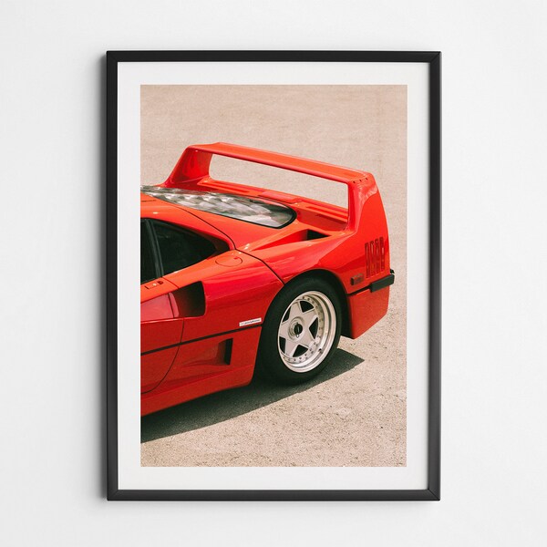 Ferrari F40 Red Print - Etsy