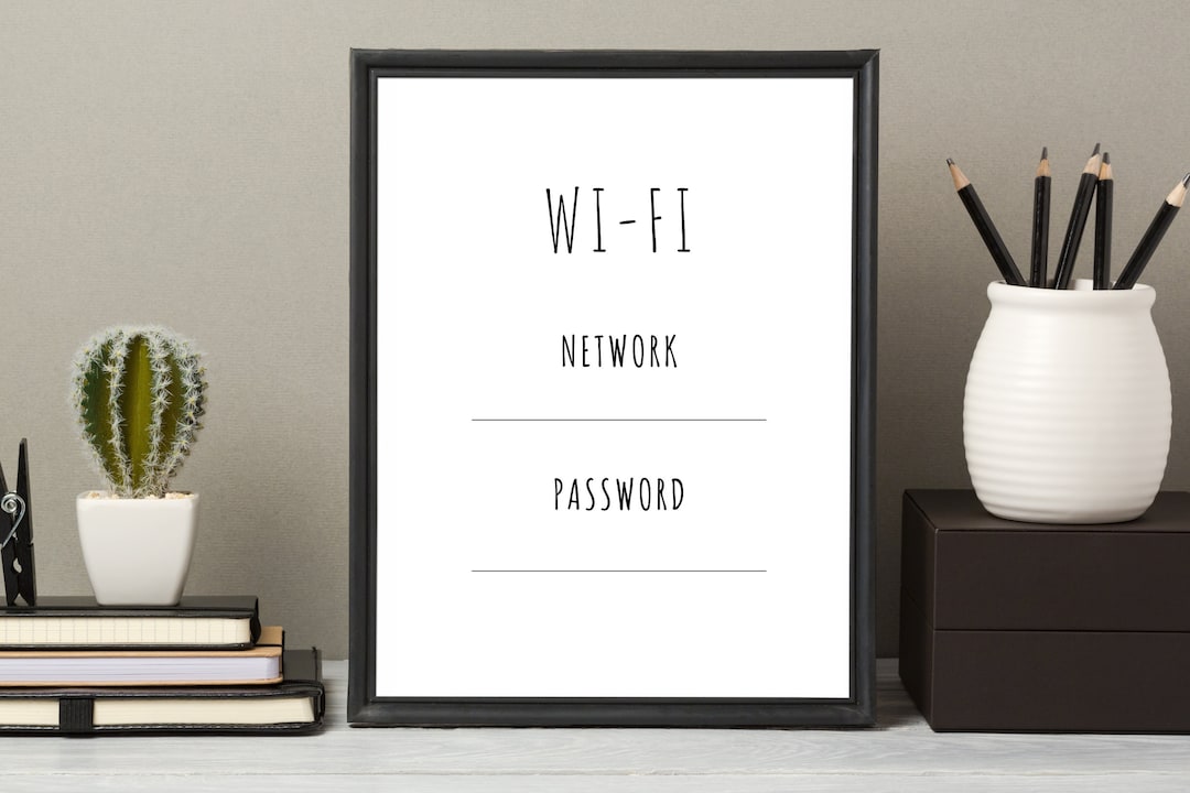 Minimalist Wifi Printable Template - Etsy