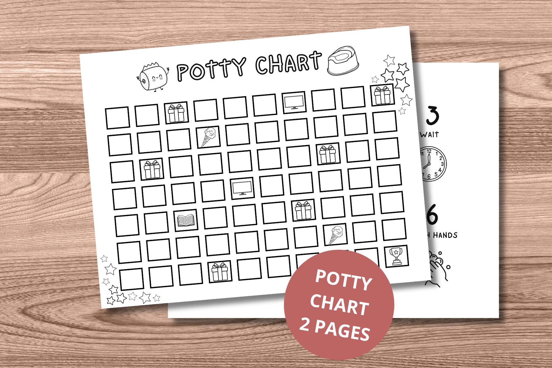 Printable Potty Training Chart: Kids Reward Sticker Chart (digital ...
