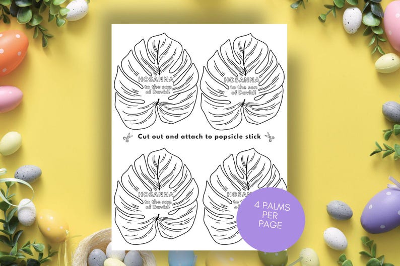 Christian Easter Craft Palm Sunday Kids Activity Holy Week Craft Palm ...