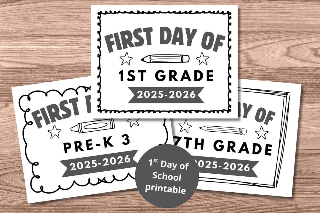First Day of School Printable: Photo Keepsake, All Grades Homeschool ...