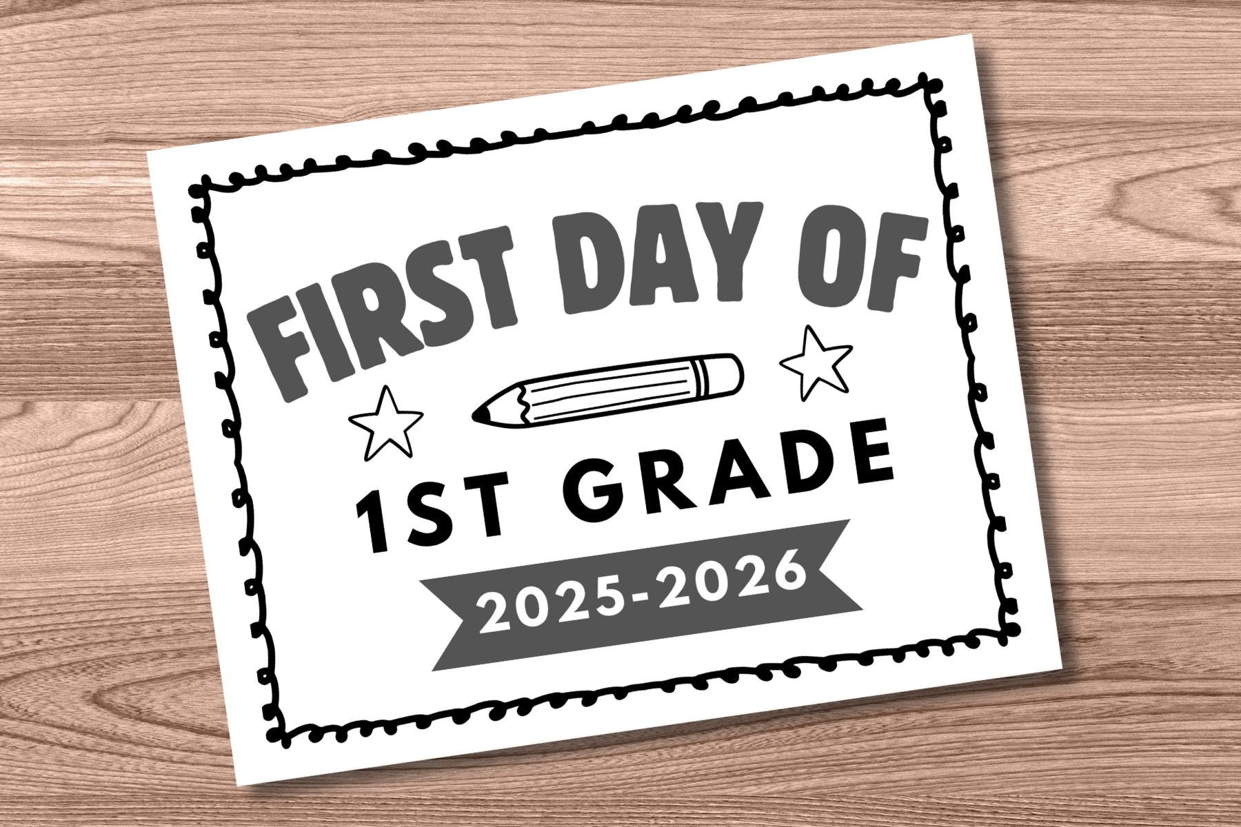 First Day of School Printable: Photo Keepsake, All Grades Homeschool ...