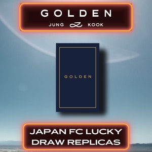 Jungkook Japan Fanclub Lucky Draw Golden Photocard JK Replica Lucky ...