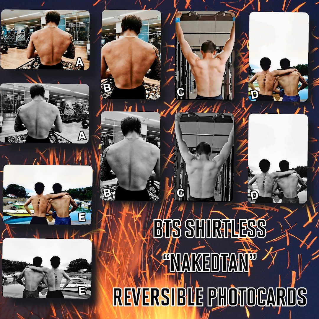 BTS Shirtless Photocards Namjoon Jungkook Jimin Shirtless Workout ...