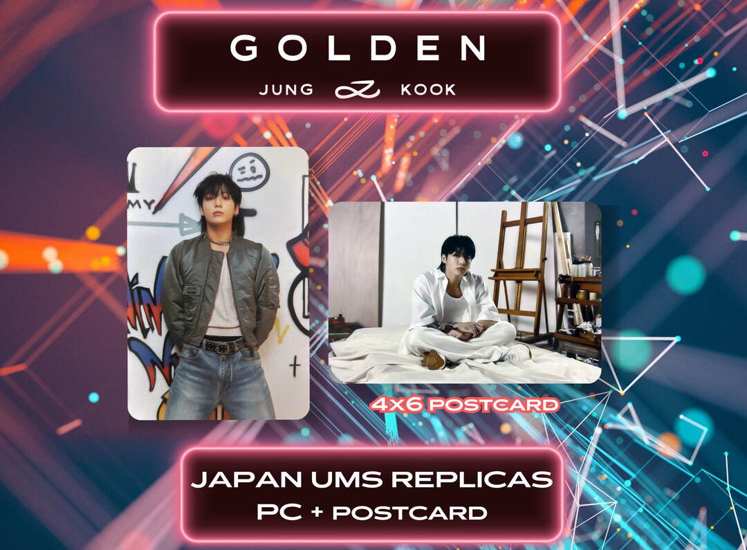 Jungkook Golden Photocard Japan UMS Golden Photocard Pob JK Replica Pc ...