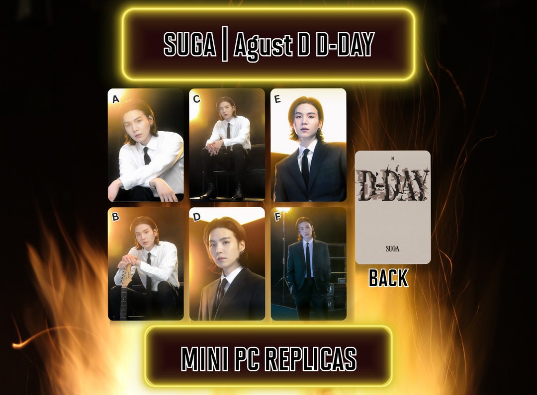 Bts Yoongi Suga Agustd D-day Mini Photocard Pc Set Agustd Version Dday ...