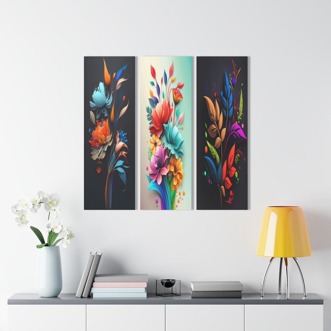 Modern Acrylic Print Triptych Set - Abstract Wall Art Decor - Etsy