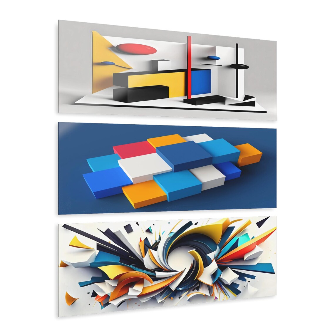 Modern Acrylic Print Triptych Set - Abstract Wall Art Decor - Etsy