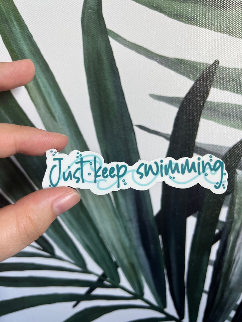Just Keep Swimming Sticker, Finding Nemo, Labtop Sticker, Water Bottle ...