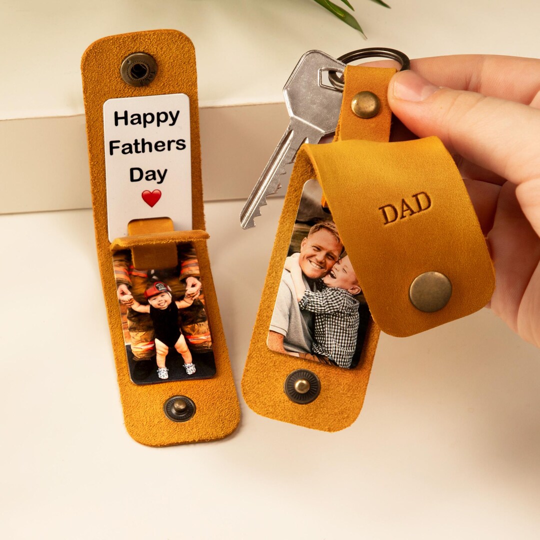 Gifts for Fathers Day - Custom Photo Keychain for Dad With Kids Name ...