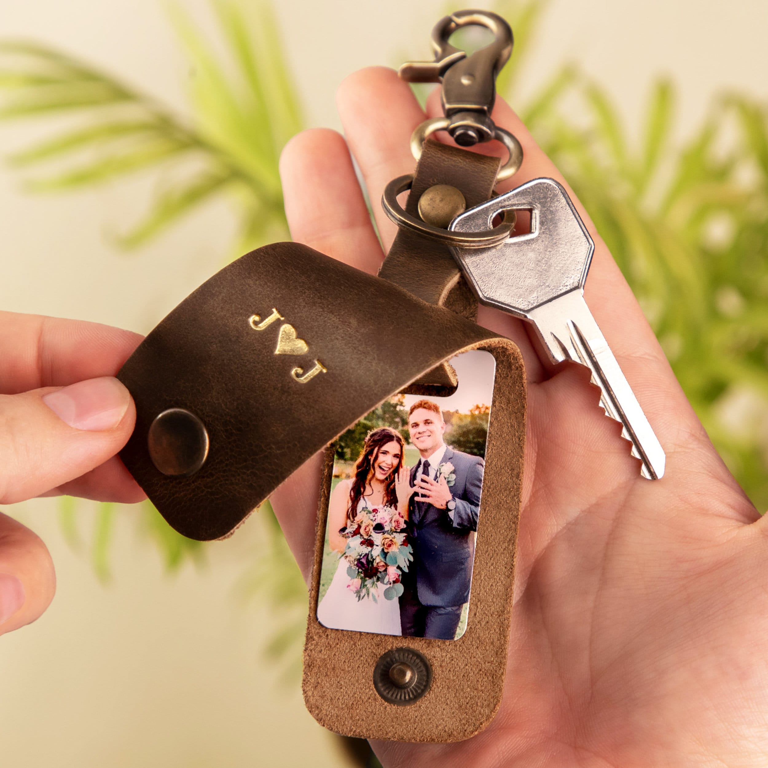 Keychain With Photo for Men, Couples Keychain, Photo Keyring ...