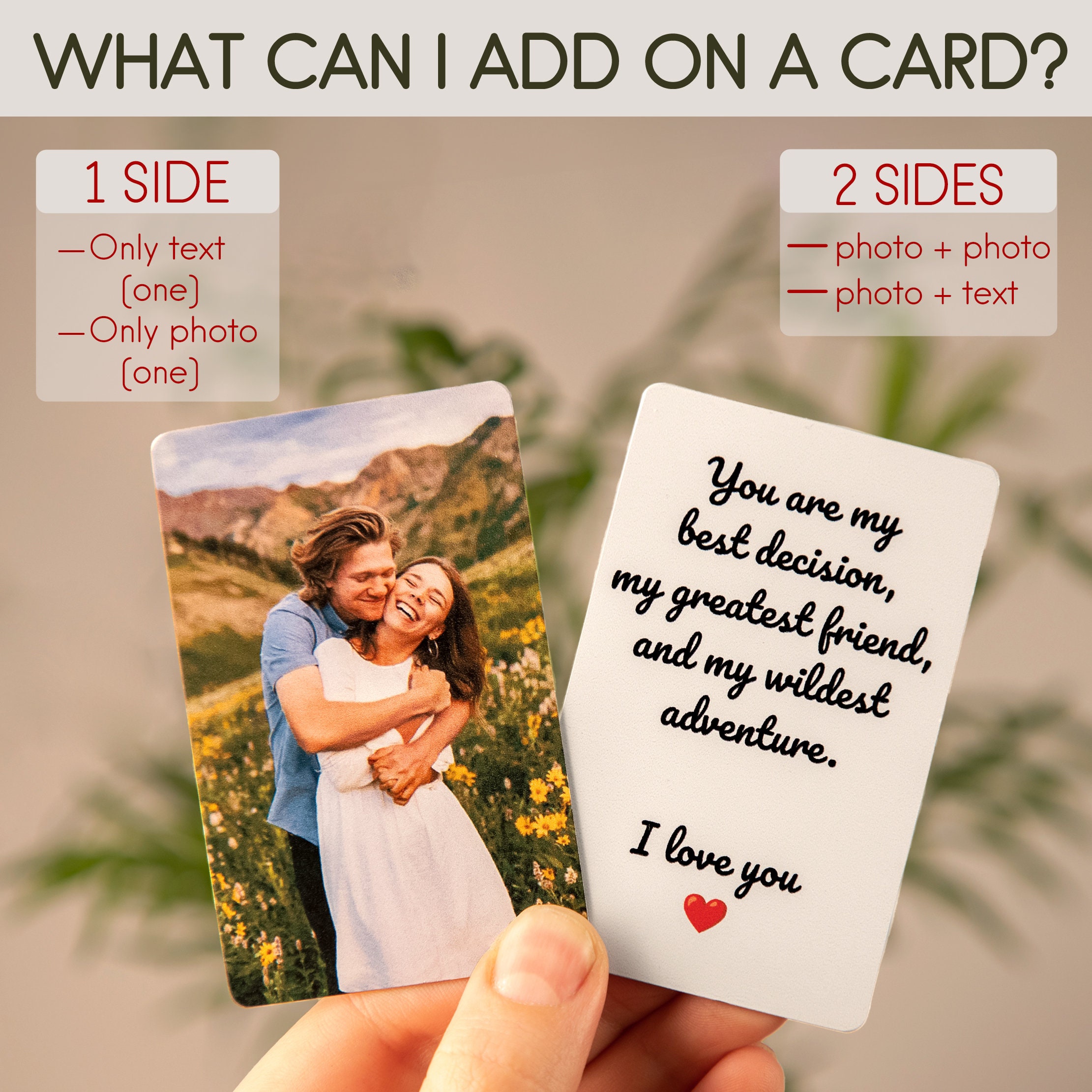 Bf Metal Card Gift, Custom Photo Wallet Size Gift, Wallet Size Picture ...