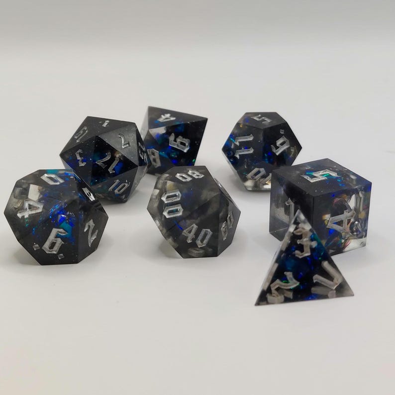 Chill Touch Dice Set: Sharp Edge Resin Dnd Dice - Etsy