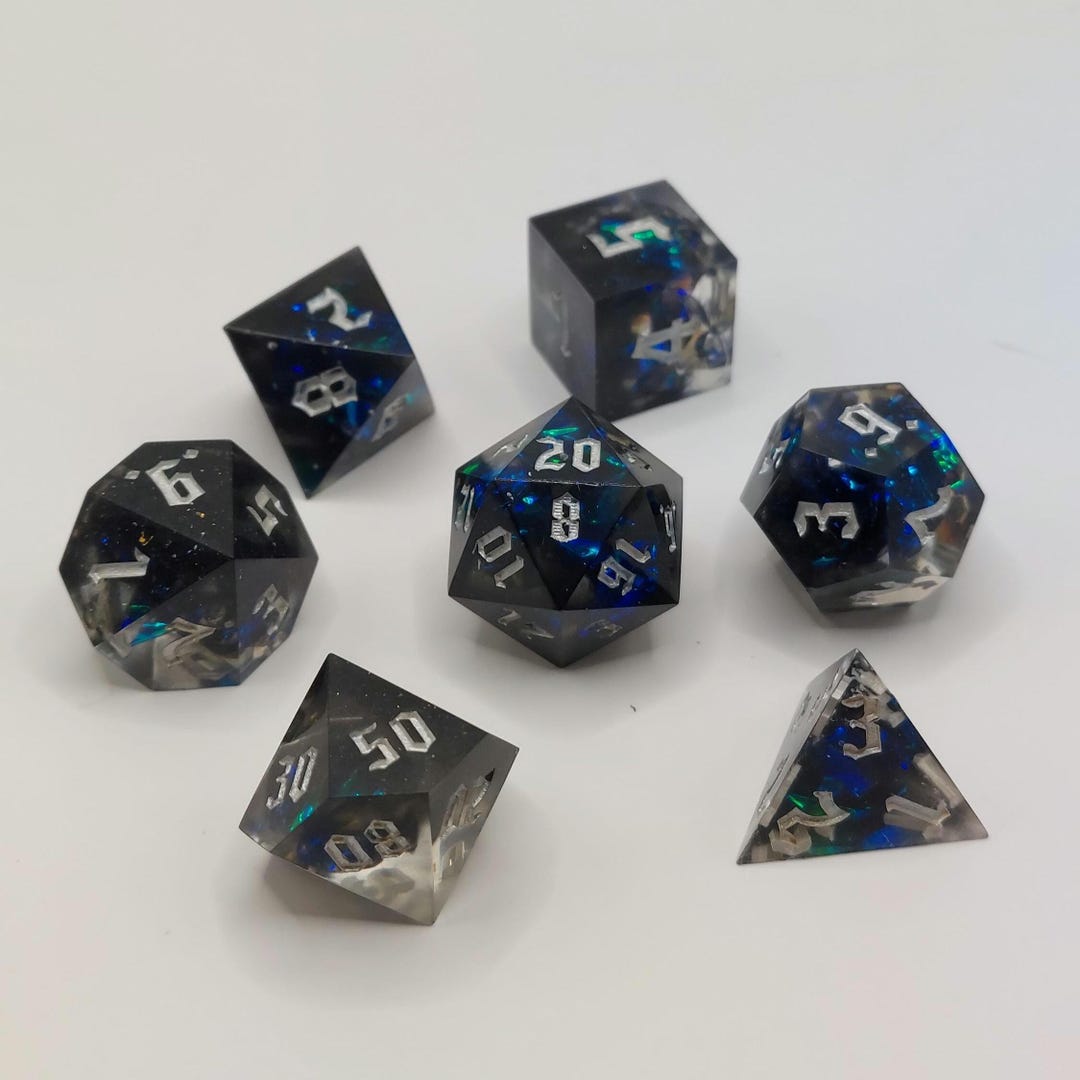 Chill Touch Dice Set: Sharp Edge Resin Dnd Dice - Etsy