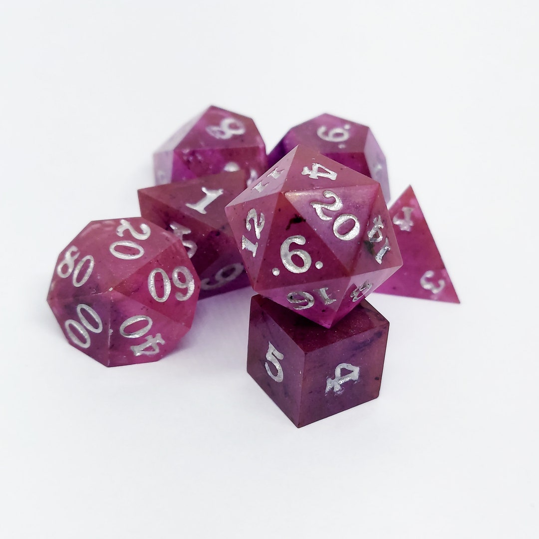 Purple Dnd Dice Set, Full Set Sharp Edge Dice, D&D Dice (hideous ...