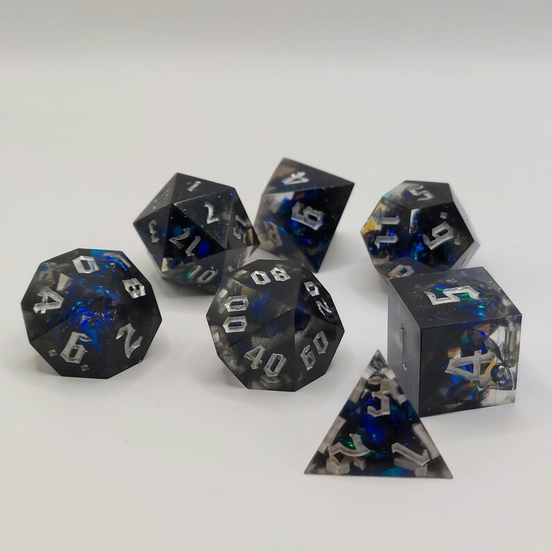 Chill Touch Dice Set: Sharp Edge Resin Dnd Dice - Etsy