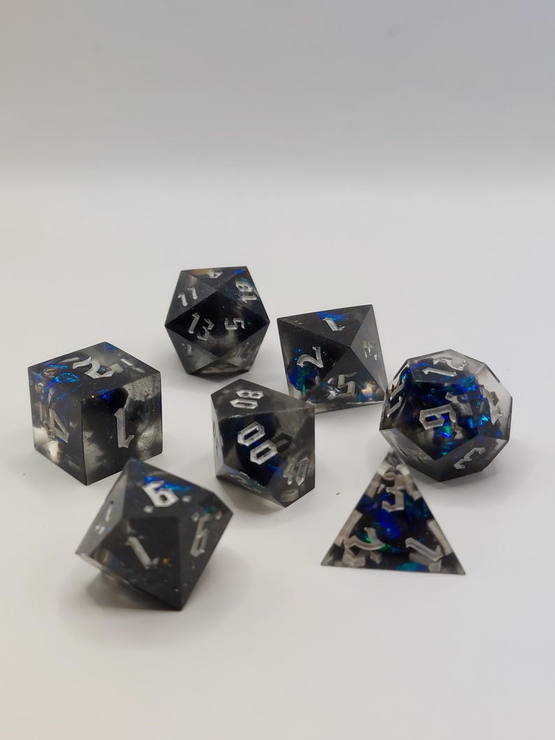 Chill Touch Dice Set: Sharp Edge Resin Dnd Dice - Etsy