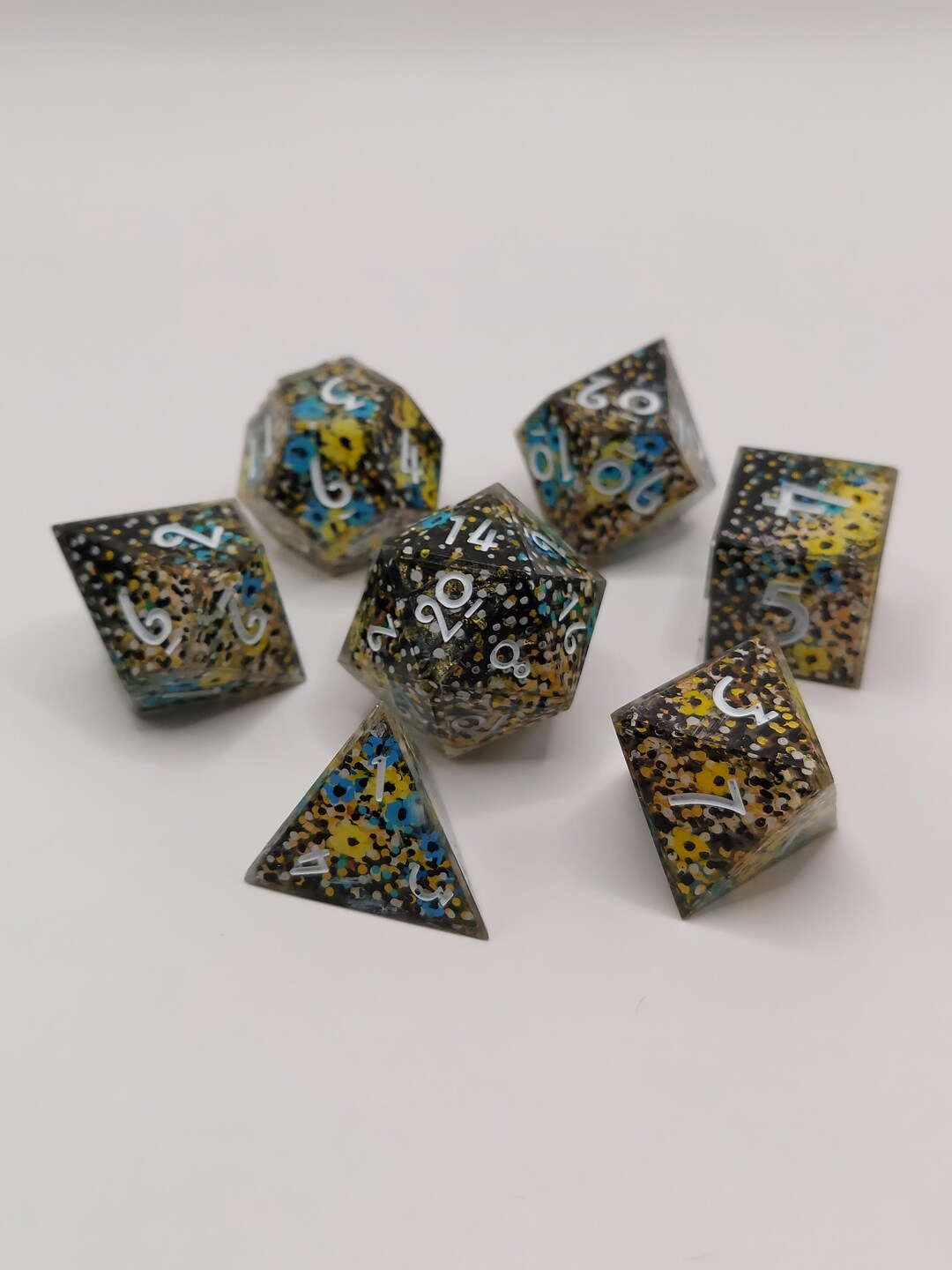 Dnd Dice "plant Growth" Set, Full Set Sharp Edge Dice, TTRPG Dice, D&D ...