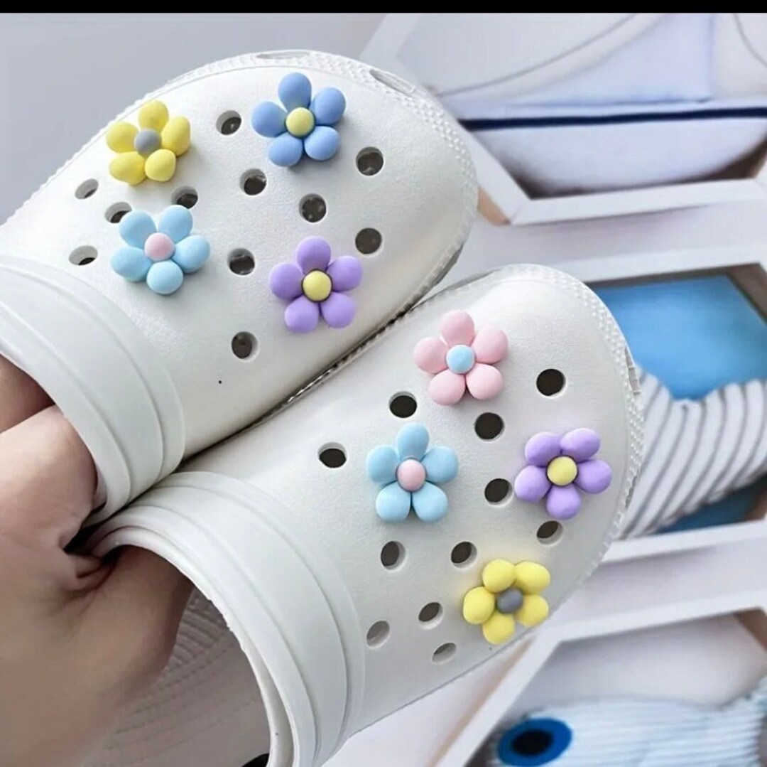 8pc Croc Shoe Charms Daisy Flowers - Etsy