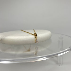 Tiny Pear Diamond Necklace Hypoallergenic Teardrop Necklace Dainty 18k ...