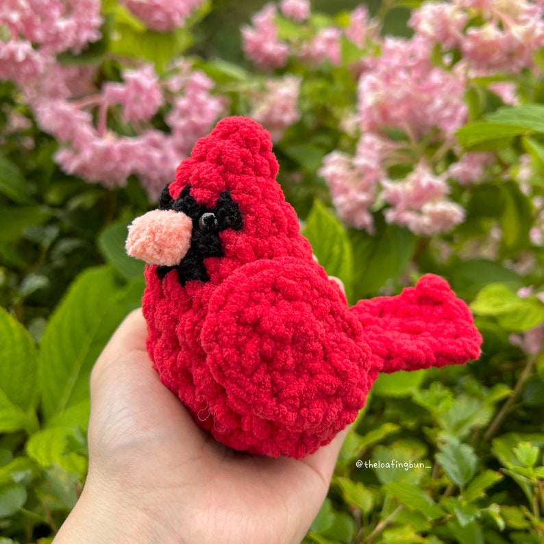 Cheery Cardinals | Northern Cardinal Crochet Pattern PDF | Bird ...