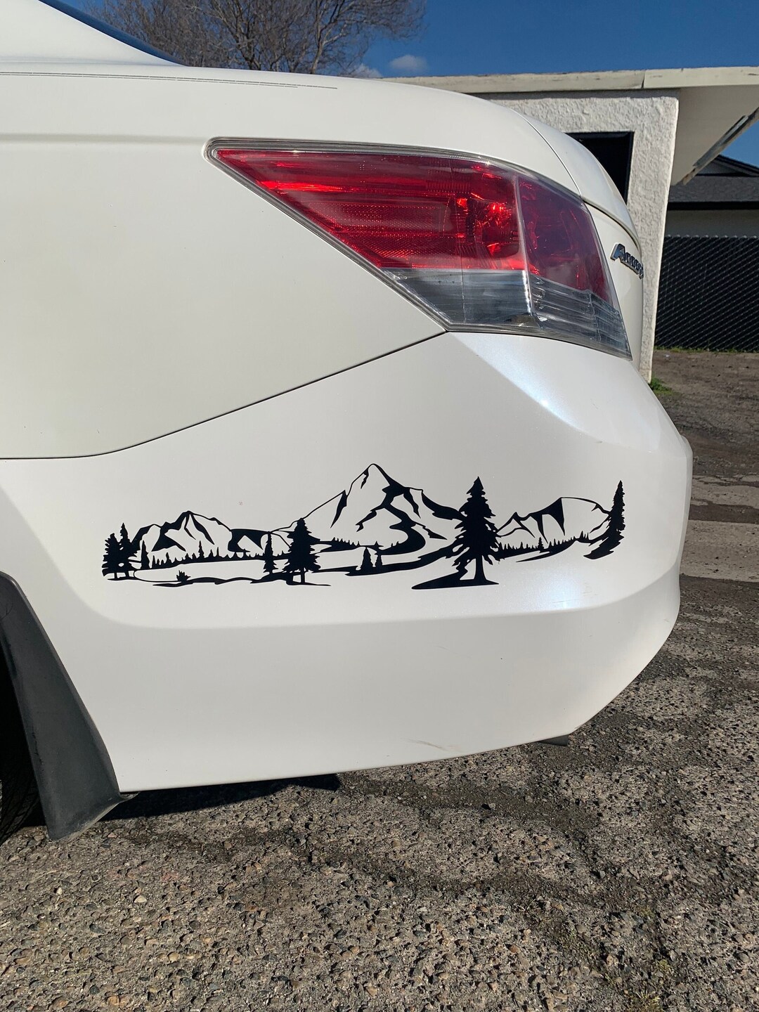 Mountain and Trees Large Decal for Car Mountain Range Outdoor Decal off ...