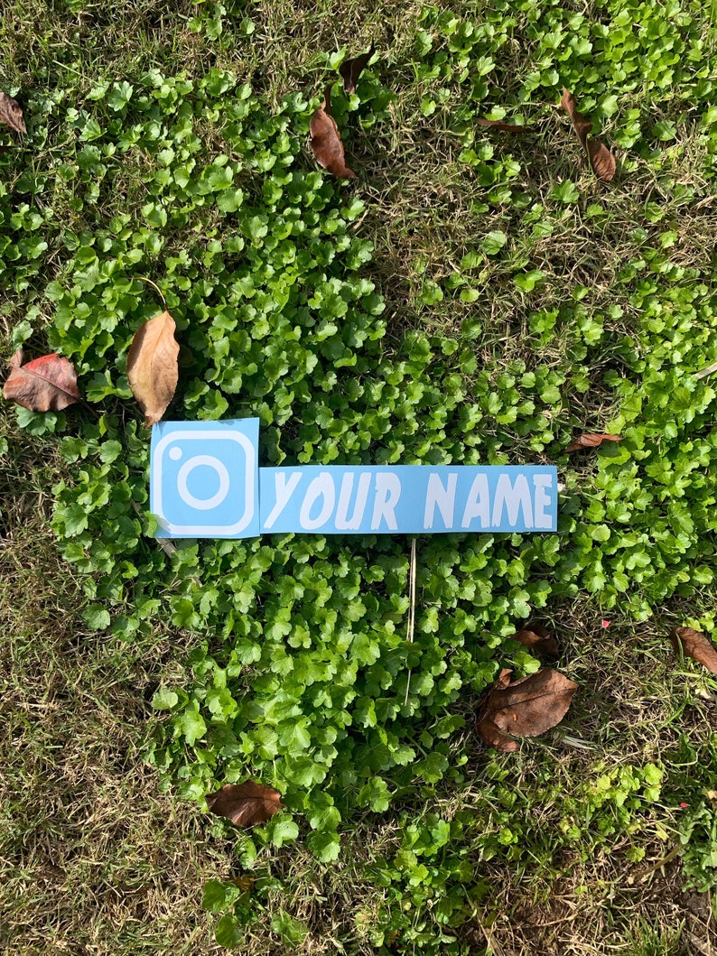 Custom Instagram Logo Decal Sticker Custom Username Decal Sticker ...