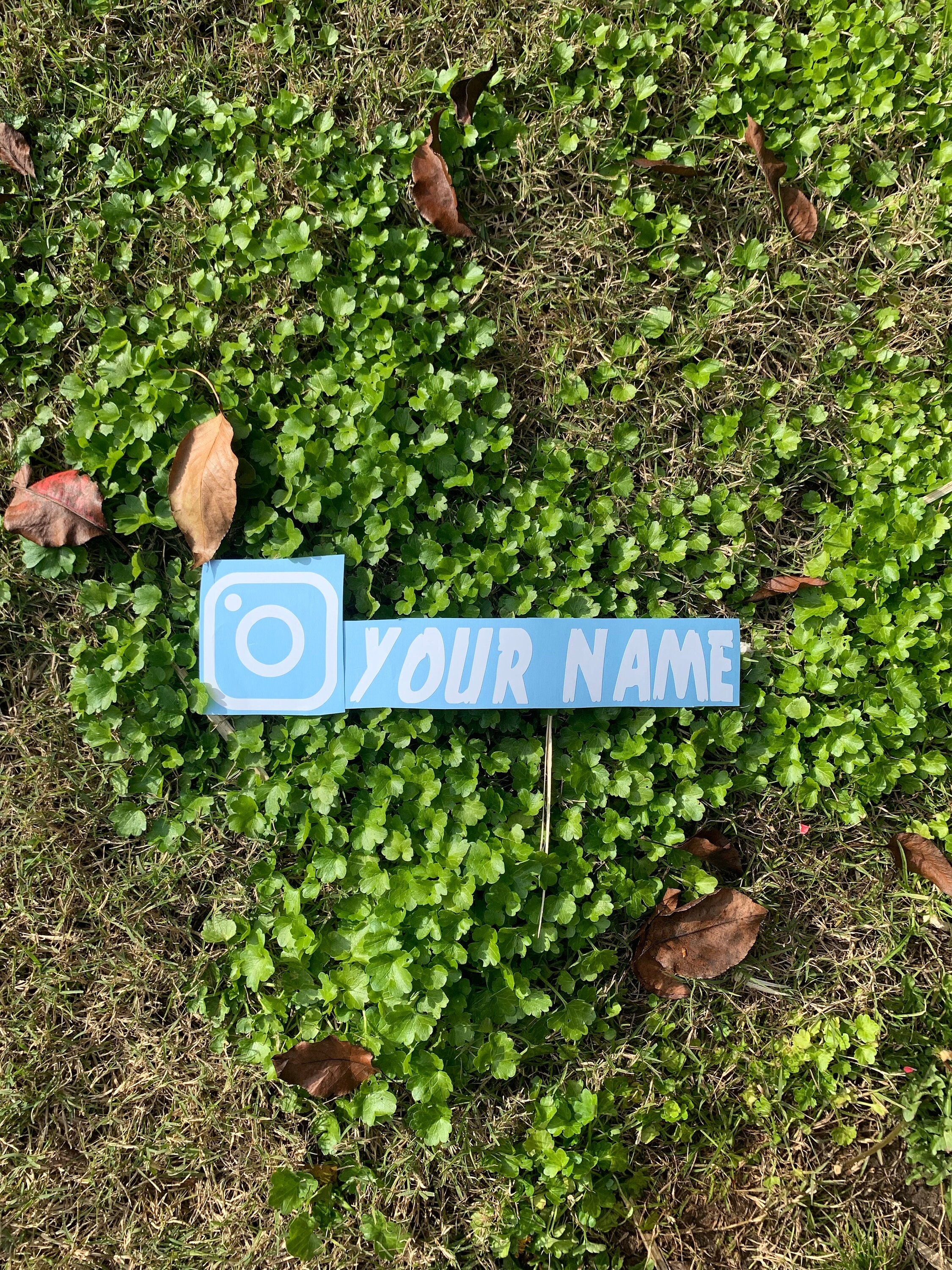 Custom Instagram Logo Decal Sticker Custom Username Decal Sticker ...