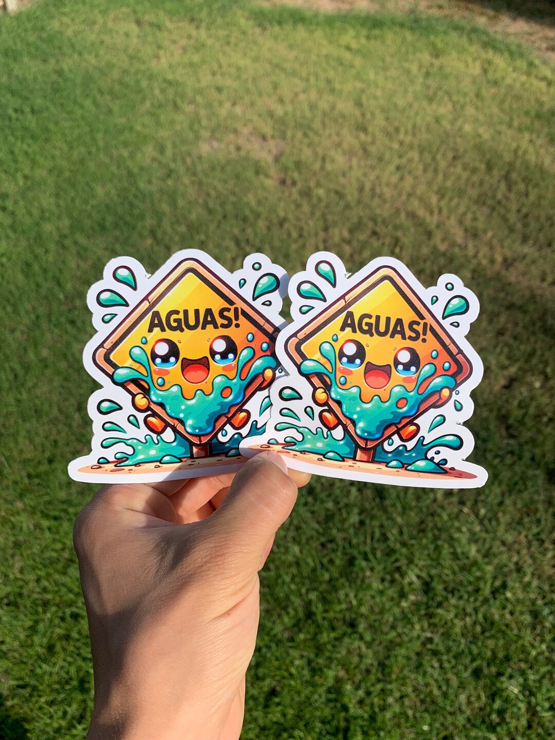Aguas Sign 2x Mexican Sticker Decal, Mexican Phrases, Funny Sticker ...