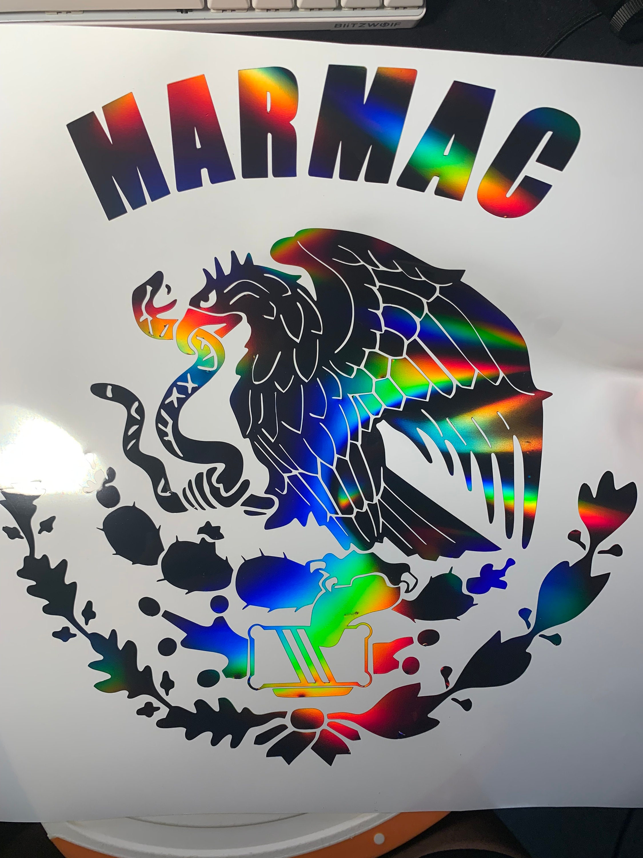 Mexican Flag Logo Decal With Custom Text Mexican Flag Eagle Custom State Aguila De Mexico Car ...