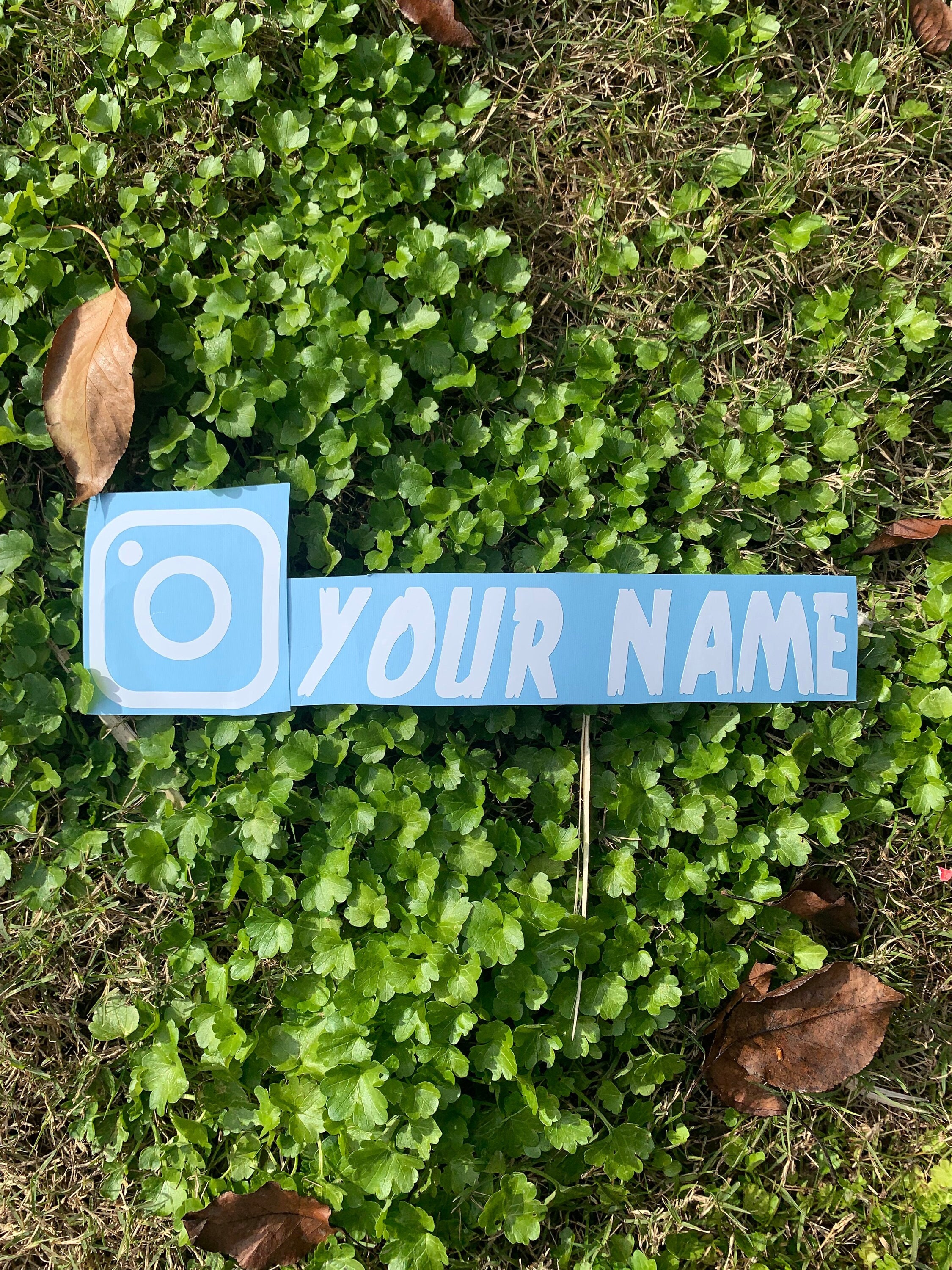 Custom Instagram Logo Decal Sticker Custom Username Decal Sticker ...