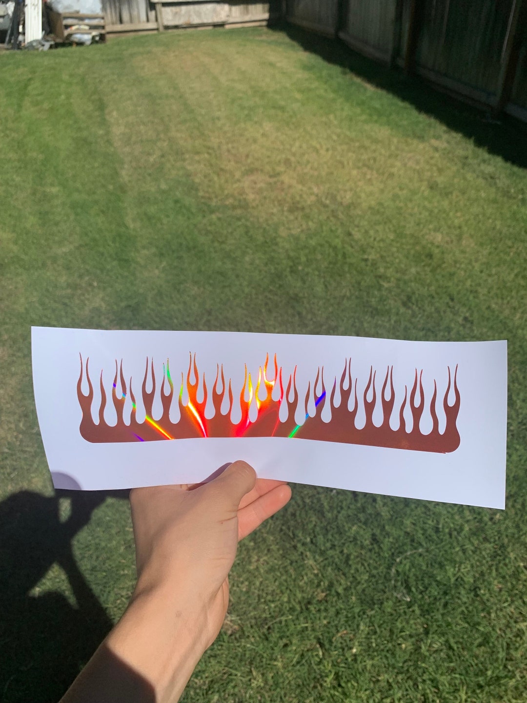 Long Flames Decal, Flame Design, Truck Tailgate Decal Sticker, Large ...