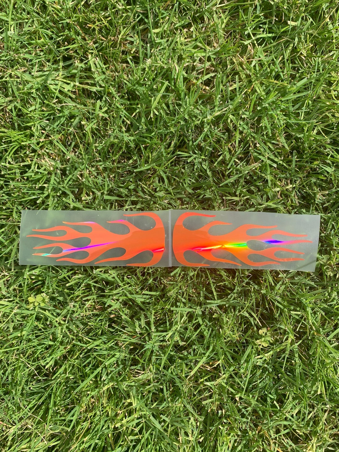 2x Flame Decal Sticker Set 2 Mirrored Motorcycle Decals Helmet Decals ...