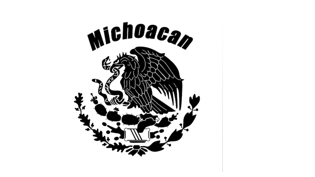 Michoacan Decal With Mexican Flag Logo Michoacan Sticker - Etsy