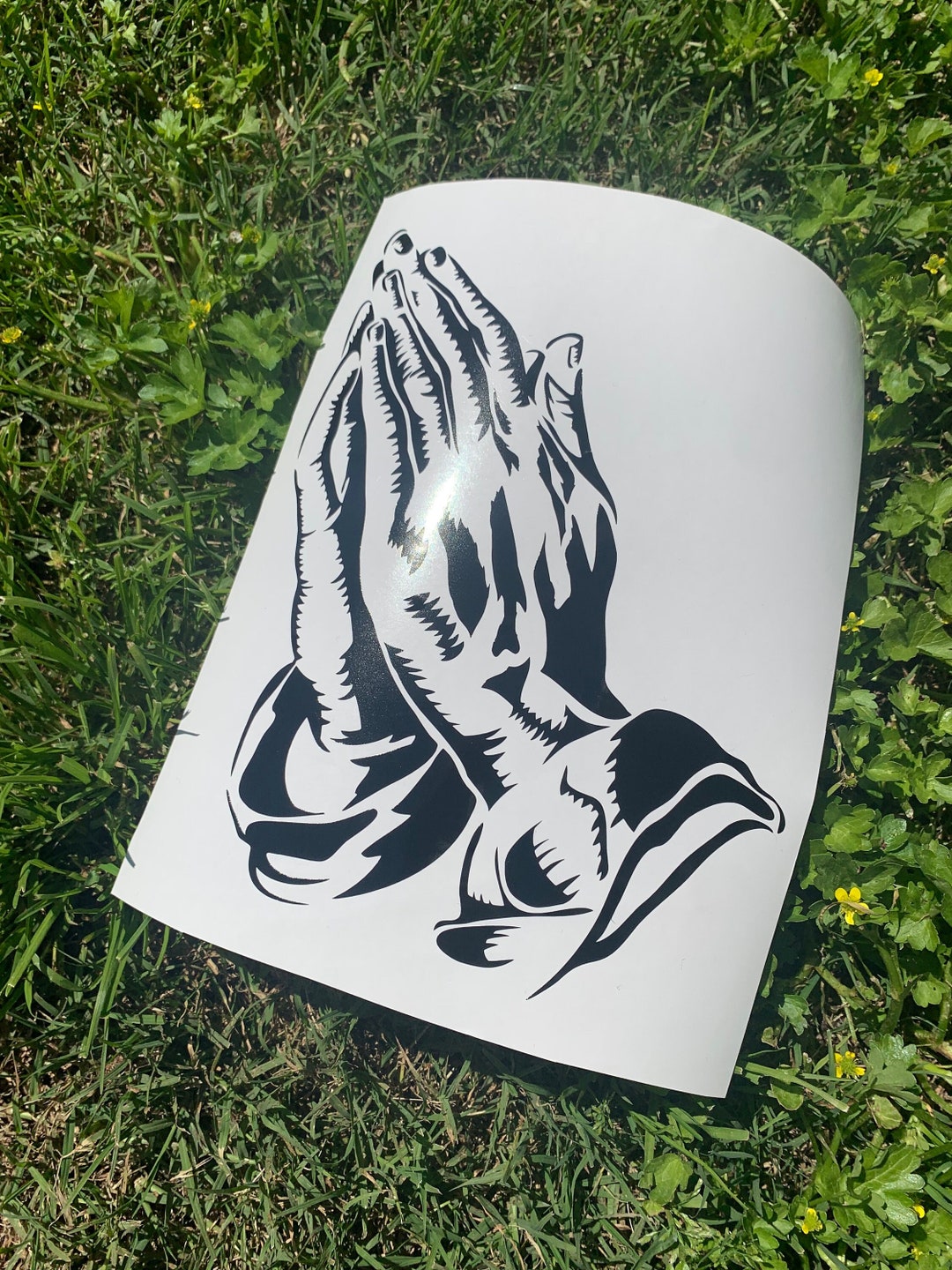 Praying Hands Decal Sticker Catholic Christian Decal Sticker Religious ...
