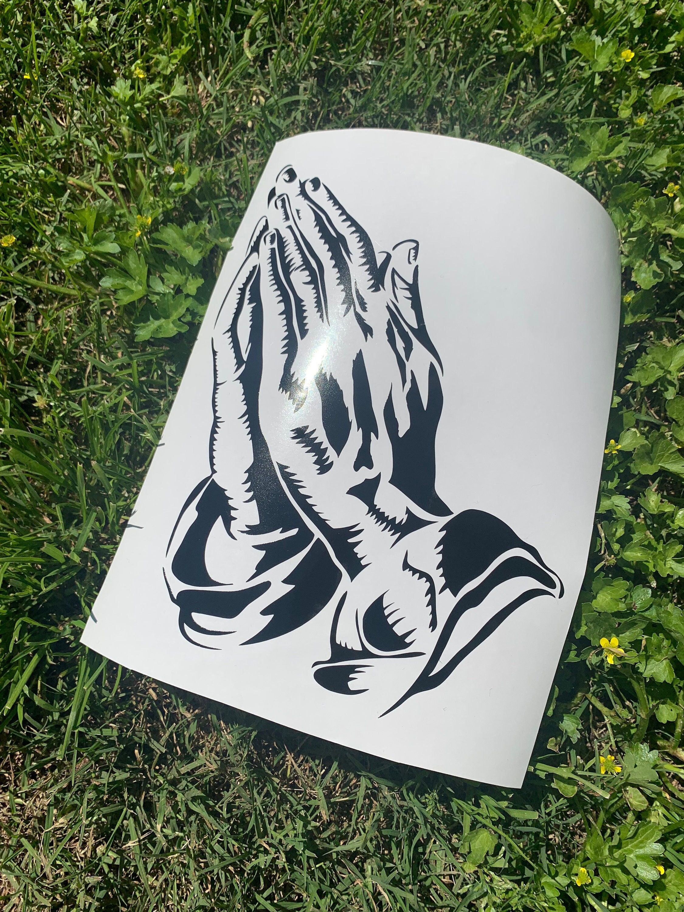 Praying Hands Decal Sticker Catholic Christian Decal Sticker Religious ...