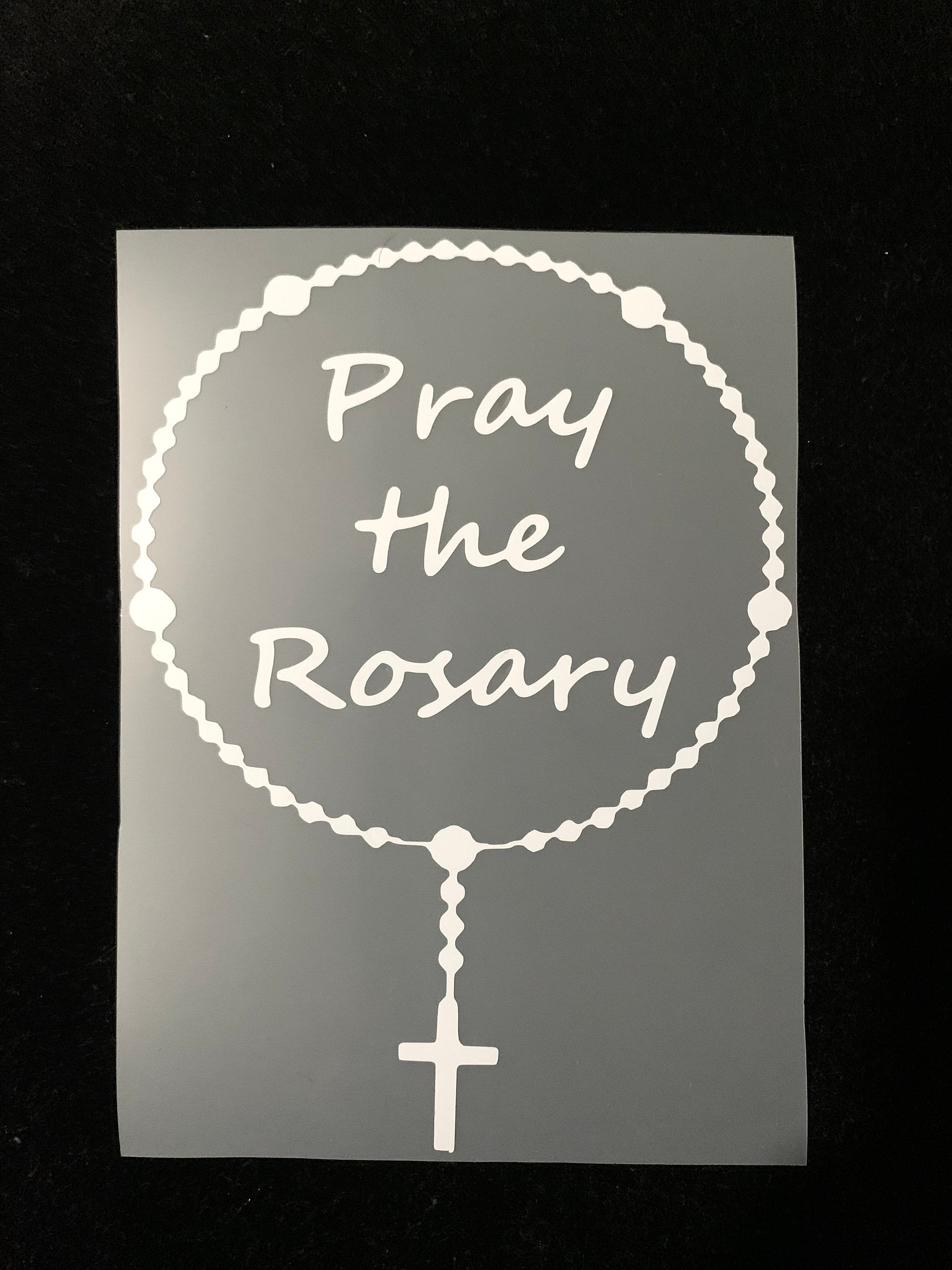 Rosary Decal Sticker Pray The Rosary Etsy