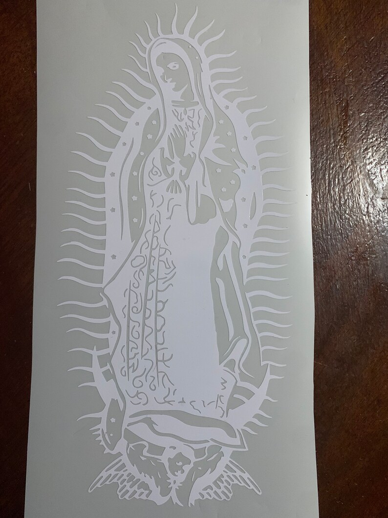 Virgen De Guadalupe Decal Our Lady Of Guadalupe Decal Virgen Mary Decal
