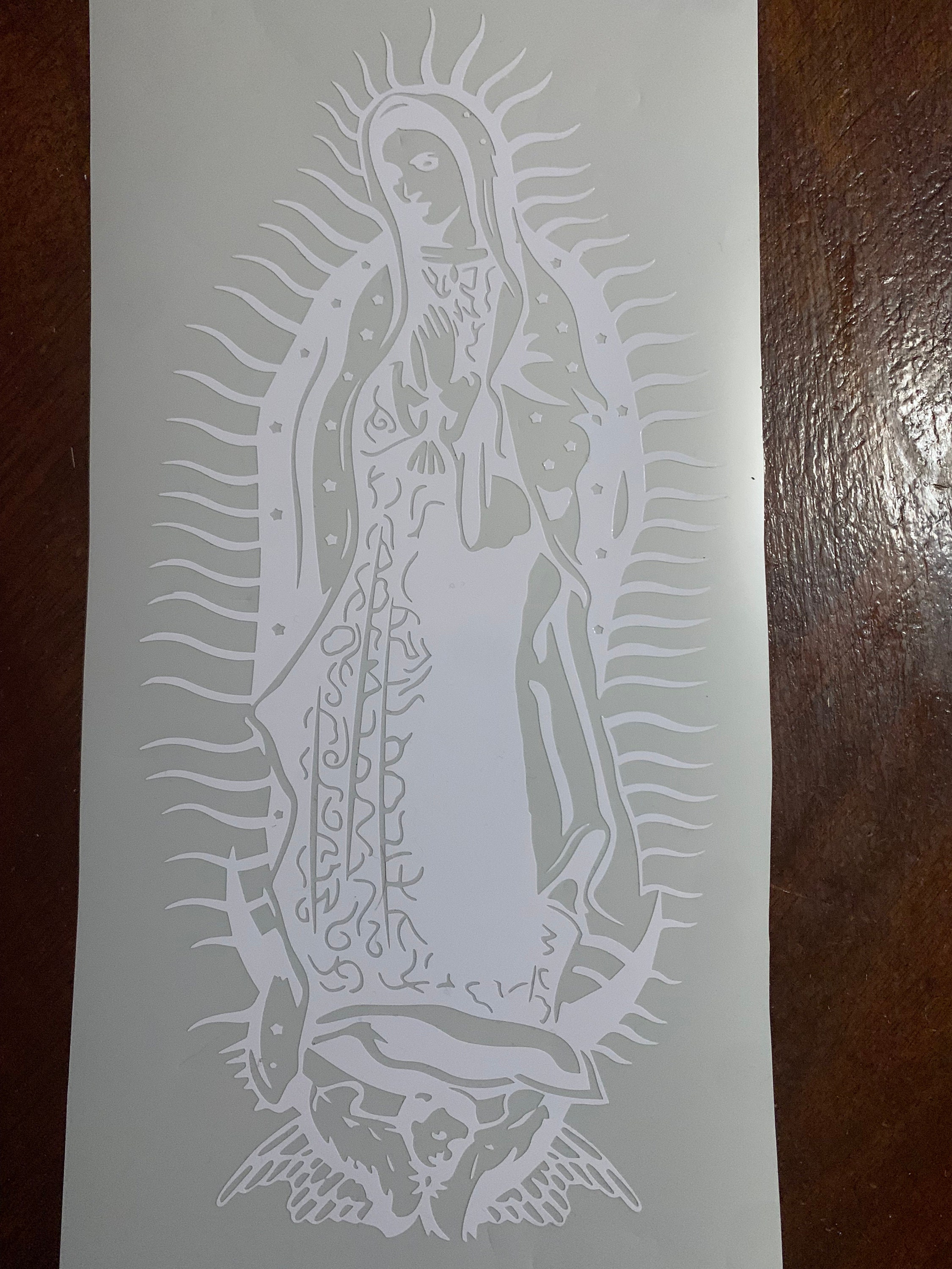 Virgen De Guadalupe Decal Our Lady Of Guadalupe Decal Virgen Mary Decal